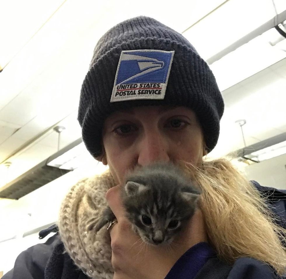 Postal Worker Saves Stray Kitten and Gives Him a Home, the Kitty Can't ...