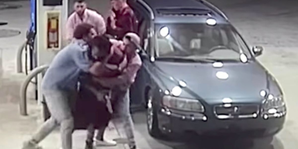 WATCH: Startling surveillance video shows what happens when four men ...