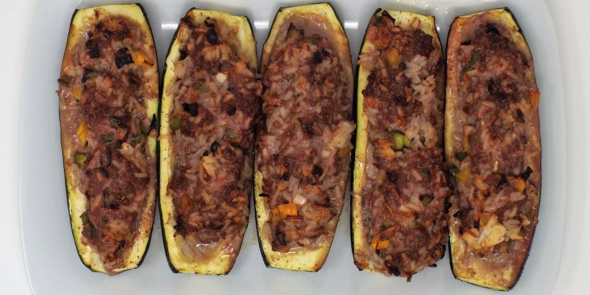 Beef and Rice Stuffed Zucchini - My Recipe Magic