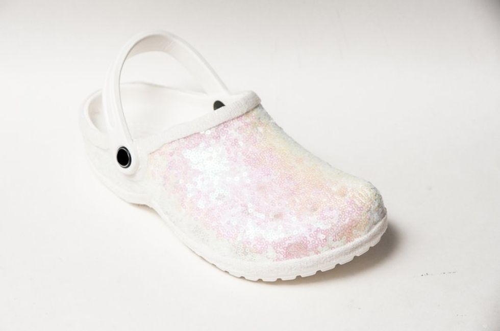 There are sequin-covered bridal Crocs now - It's a Southern Thing