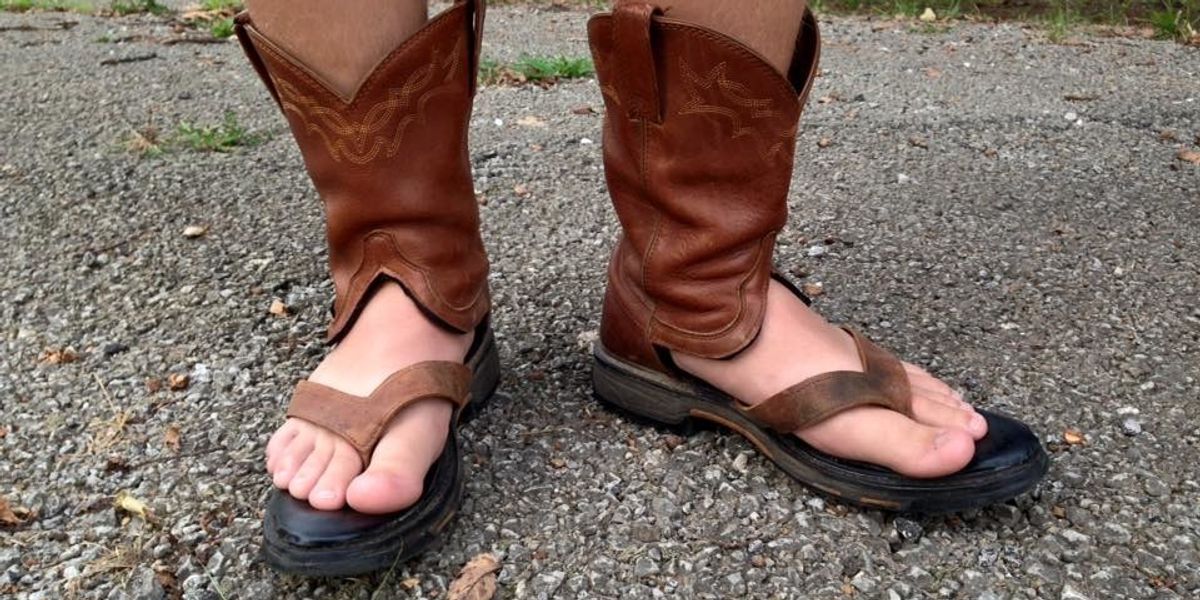 Redneck Boot Sandals exist, and they're basically the mullet of shoes ...