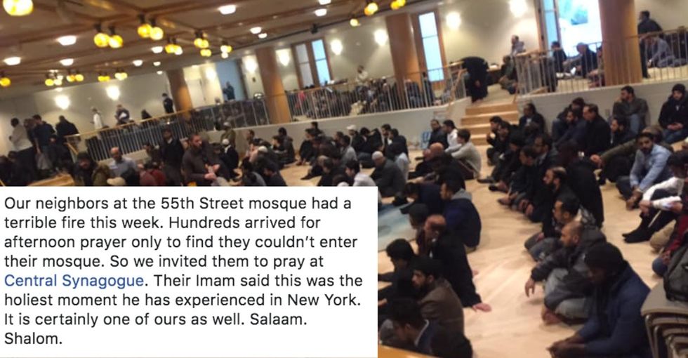 After a fire consumed this Mosque, a neighboring synagogue gave them a ...