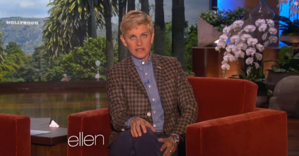 You know those models with unrealistic bodies? Ellen had one on her ...