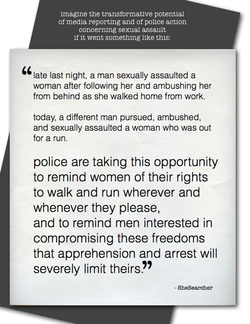 Why Is The Most Effective Anti-Rape Campaign In The World ... Imaginary ...