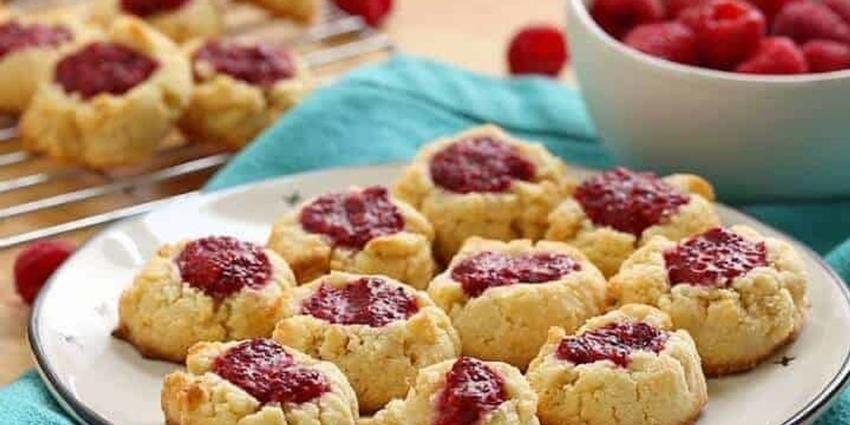 Gluten Free Raspberry Thumbprint Cookies - My Recipe Magic
