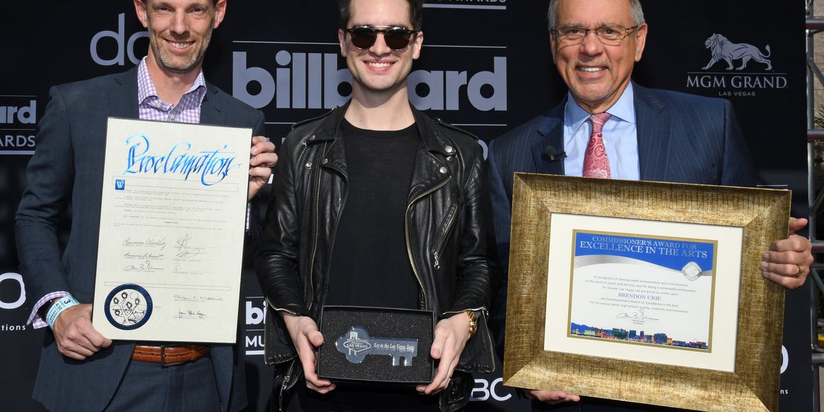 Las Vegas Awards Brendon Urie Key to the City Billboard - PAPER Magazine