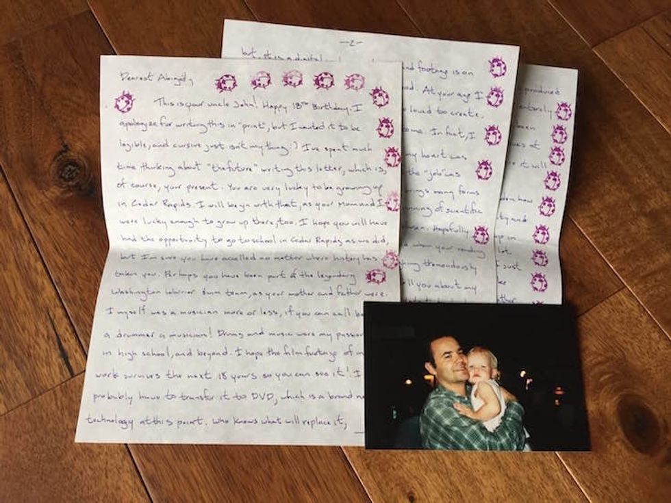 In 1999, everyone in her family wrote her a letter. 17 years later, she ...