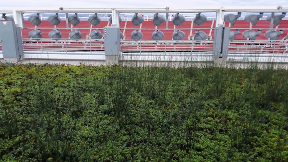 Sporting events create a ton of waste. Stadiums like this one are ...