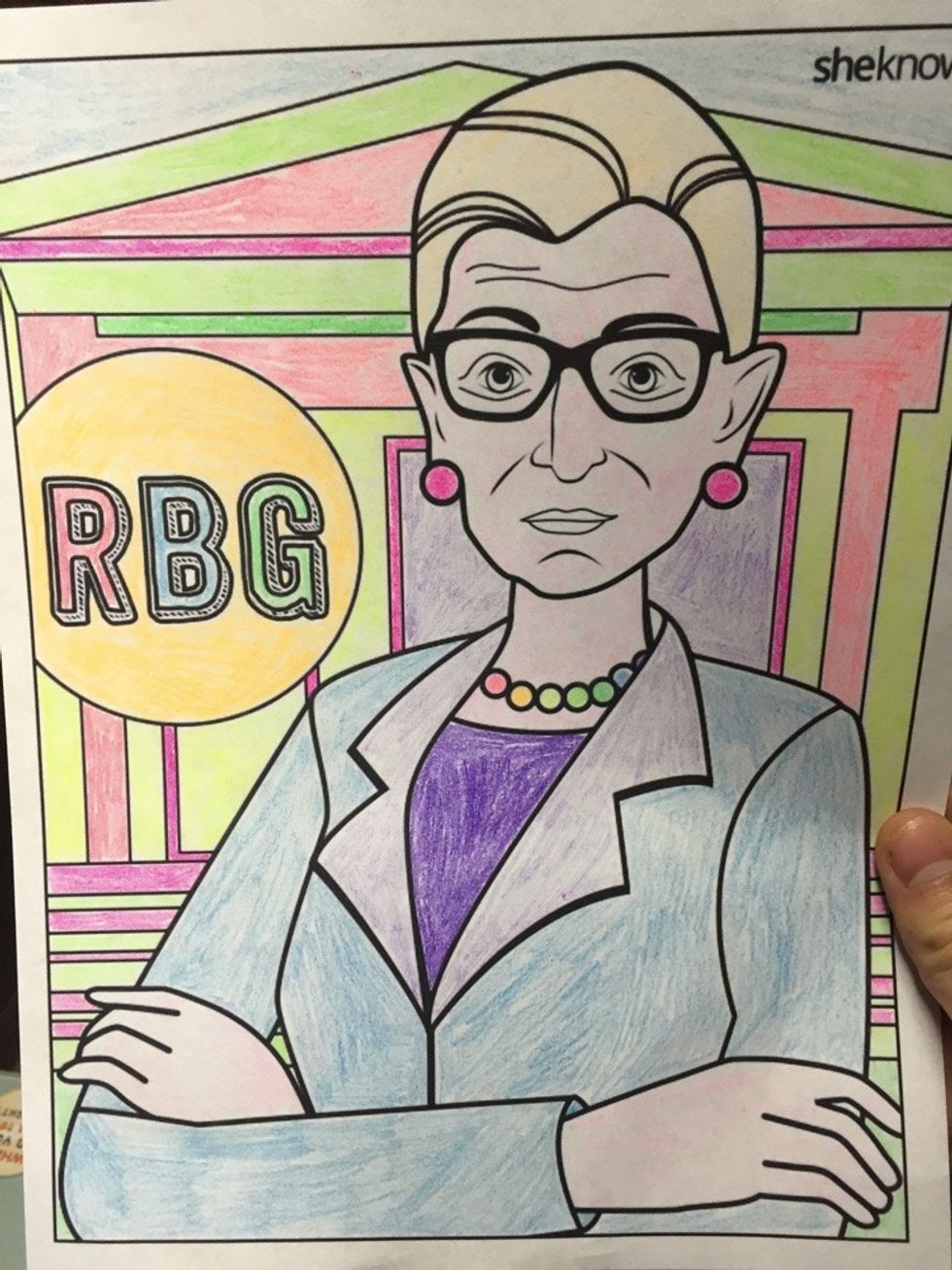There's a Ruth Bader Ginsburg coloring book for those who want to color ...