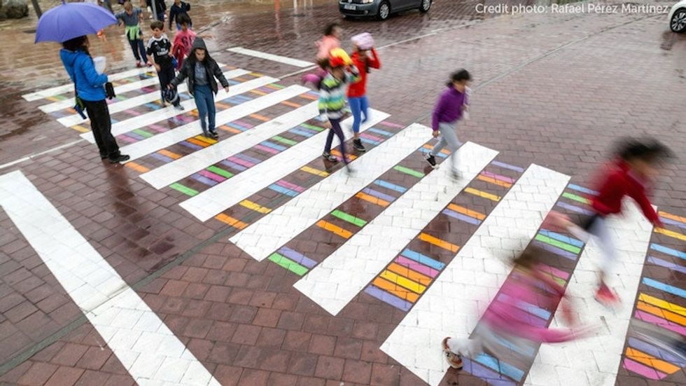 These funky crosswalks in Madrid are delighting pedestrians and keeping ...