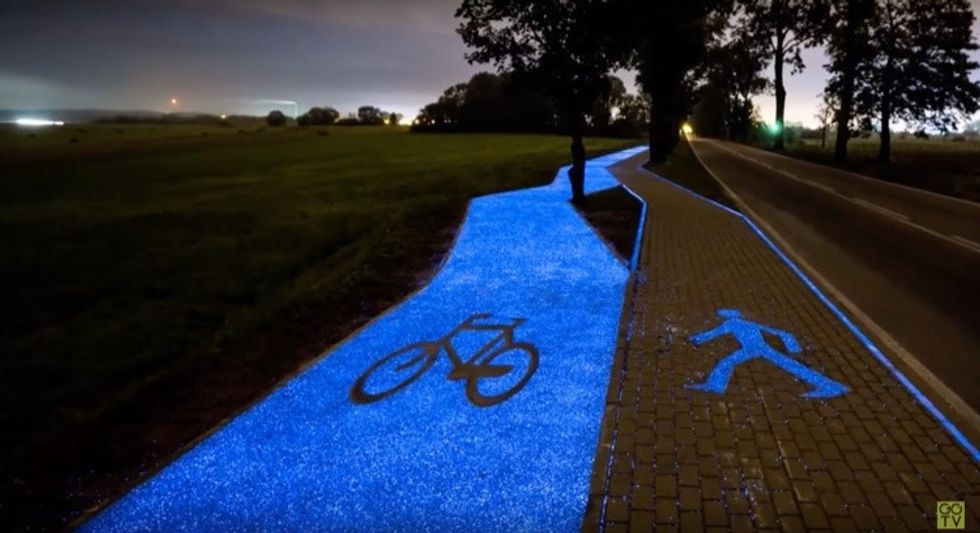 This glow-in-the-dark bike path shows what happens when you let ...