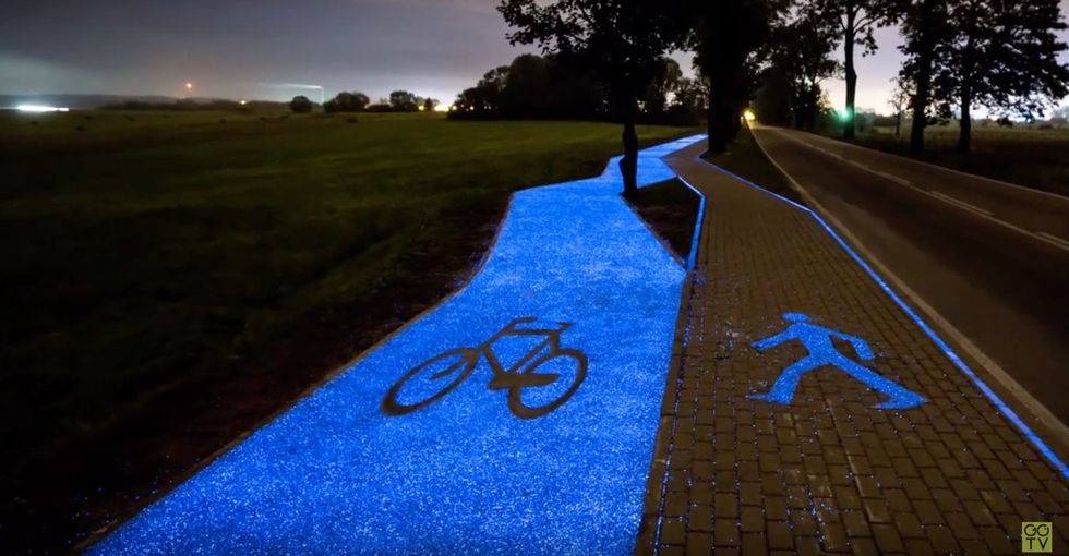This glow-in-the-dark bike path shows what happens when you let ...