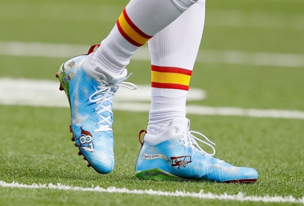 The NFL let players break a rule this weekend. About shoes. For a good ...
