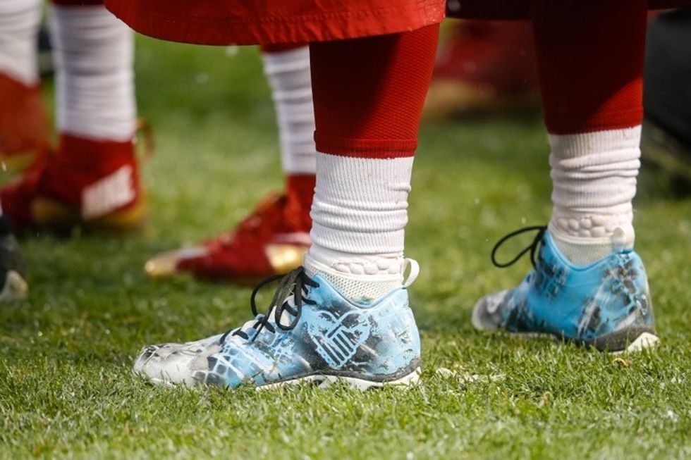 The NFL let players break a rule this weekend. About shoes. For a good ...