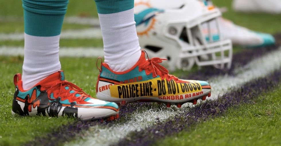 The NFL let players break a rule this weekend. About shoes. For a good ...