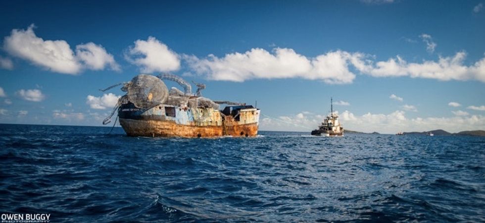 Richard Branson sank a ship and turned it into a sea-saving monster ...