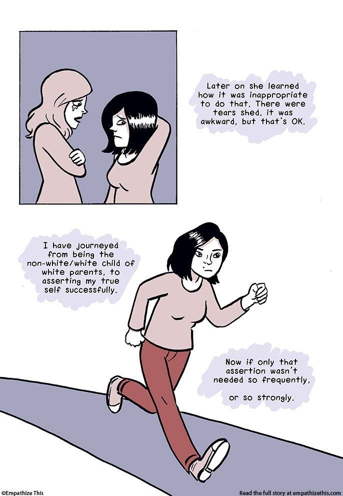 A poignant comic about a girl's struggle to find her identity, racial ...