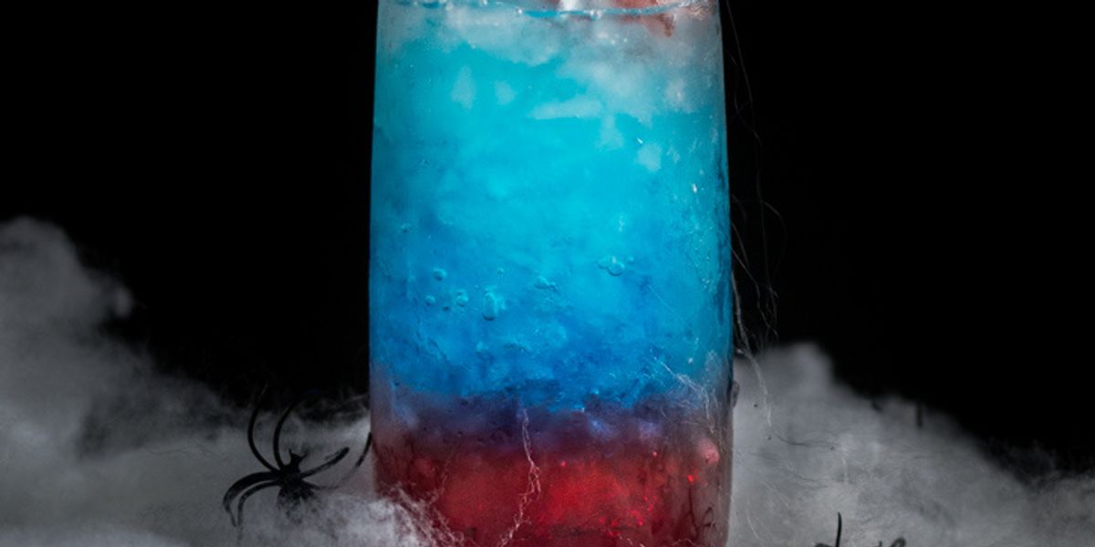 Layered Spiderman Cocktail - My Recipe Magic