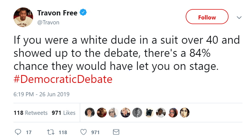 Tweets from the democrats debate