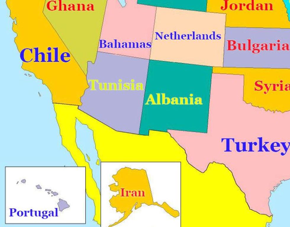 This map compares each state’s math and science proficiency to other ...
