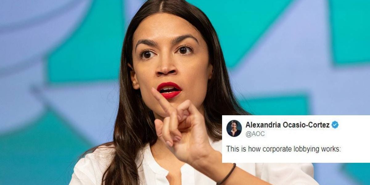 AOC brilliantly exposed how lobbyists are openly manipulating lawmakers ...