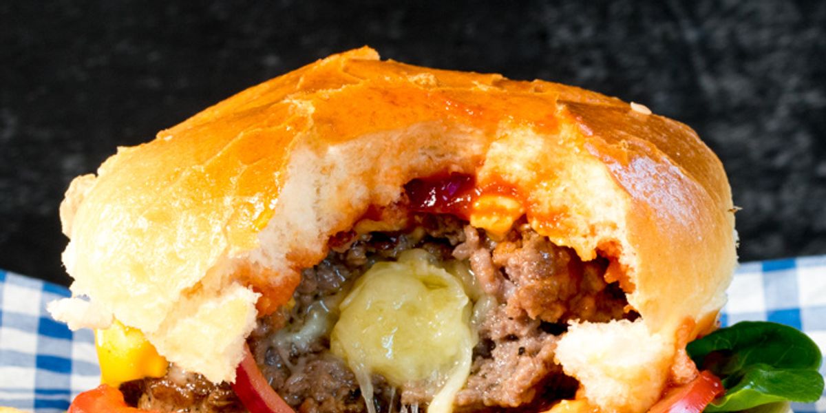 Cheese Stuffed Burger - My Recipe Magic