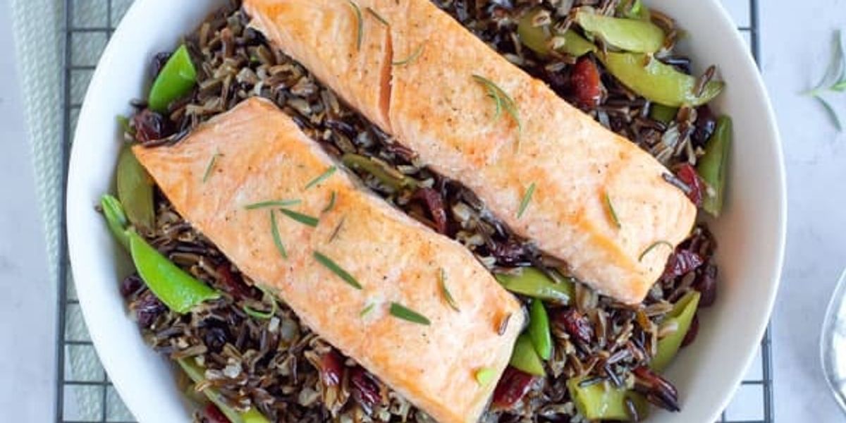 Baked Salmon with Black Rice · Seasonal Cravings - My Recipe Magic