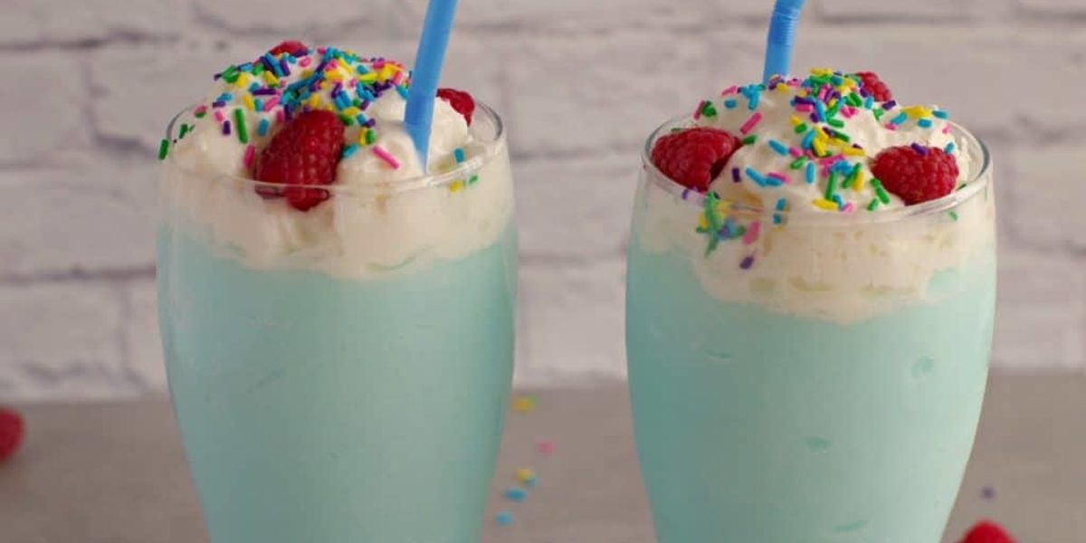 Blue Raspberry Slushie | non alcoholic- Food Meanderings - My Recipe Magic