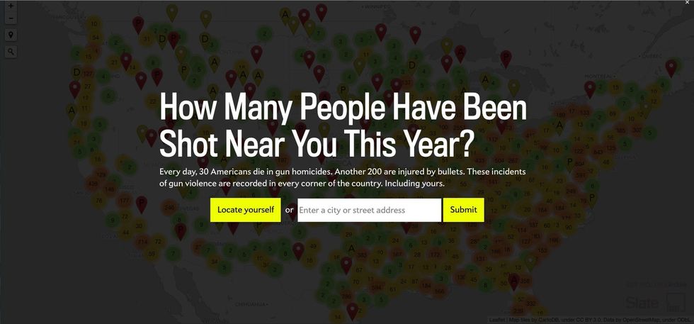 Terrifying map reveals how many people have been shot near you this ...
