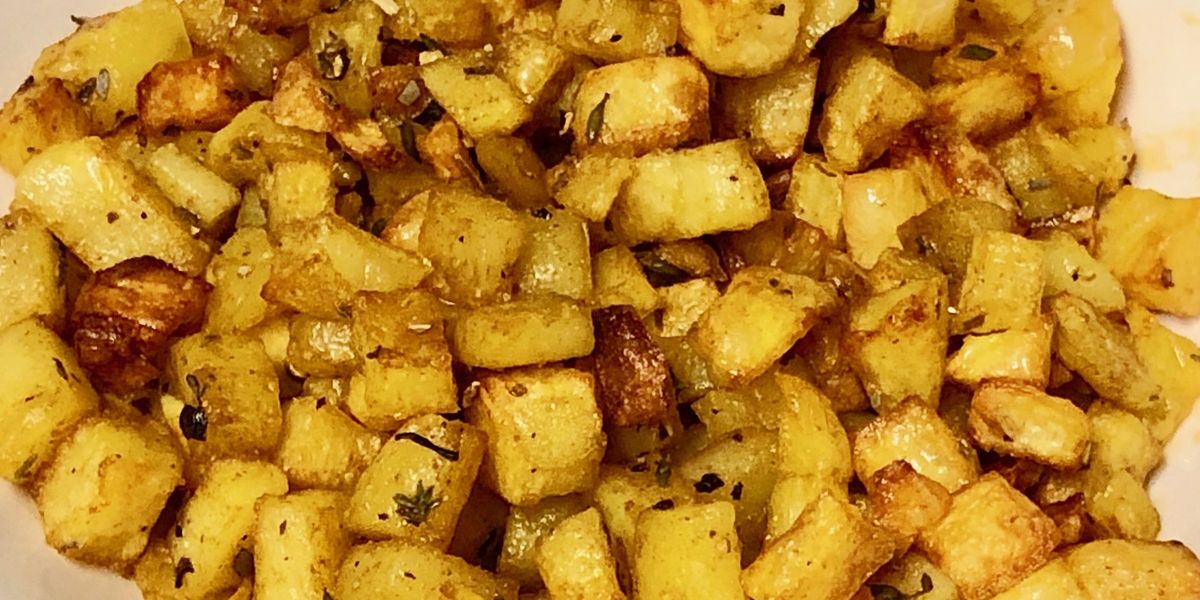 crispy crunchy cubed potatoes - My Recipe Magic