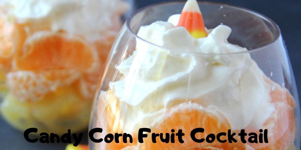 Candy Corn Fruit Cocktail - My Recipe Magic