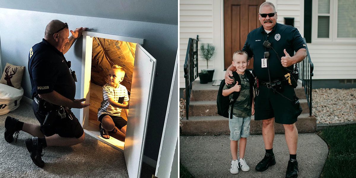 Police officer makes house call to check on monsters for little boy ...
