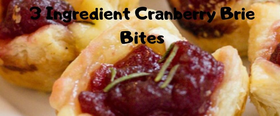 3 Ingredient Cranberry Brie Bites - My Recipe Magic