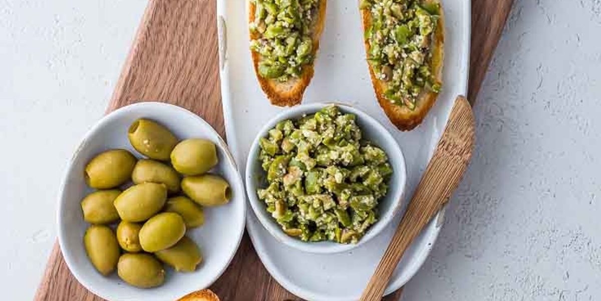Greek Green Olive Crostini - My Recipe Magic