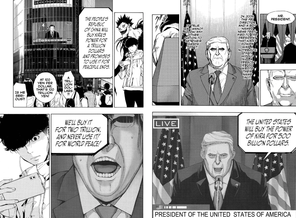 "Death Note" Returns with a One-Shot Chapter to Wreck Donald Trump