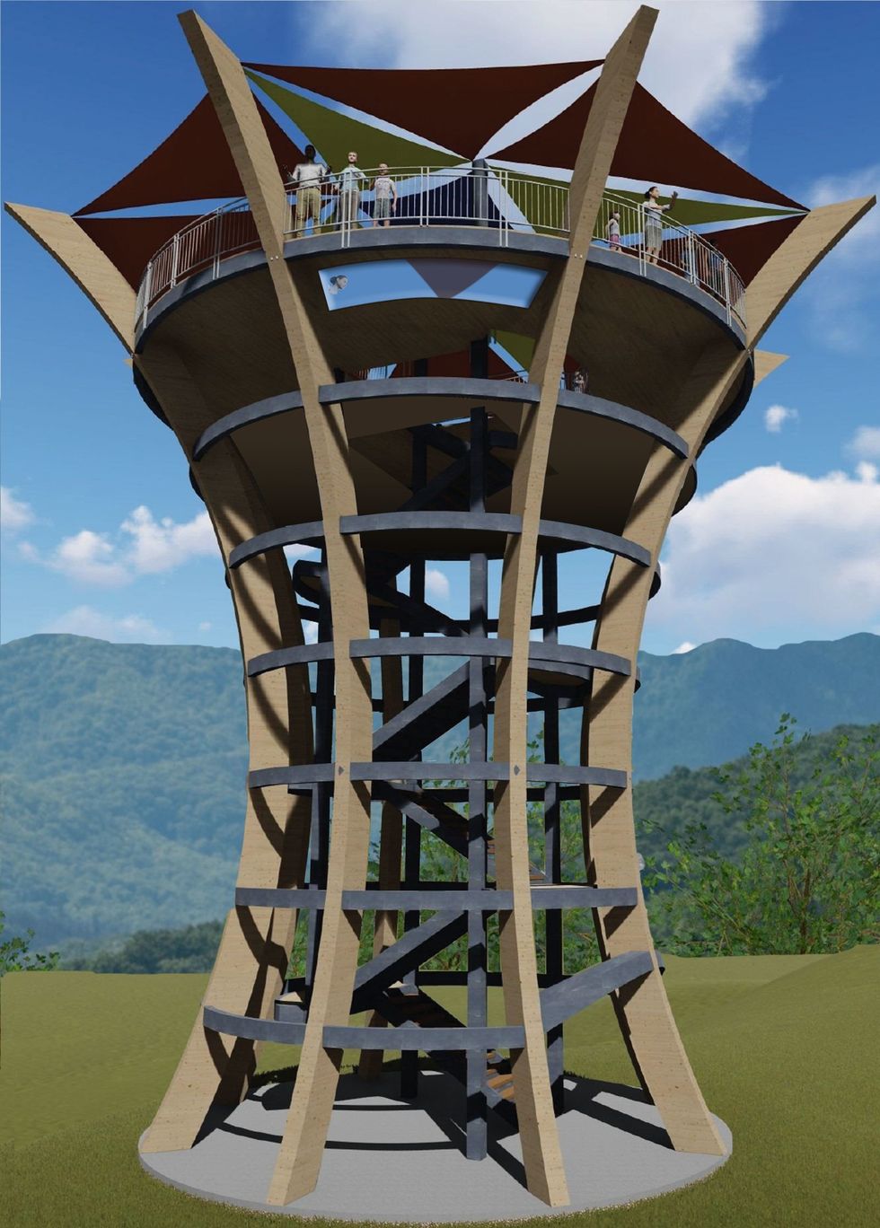 Tennessee mountaintop park building treehouse adventure course, tallest ...