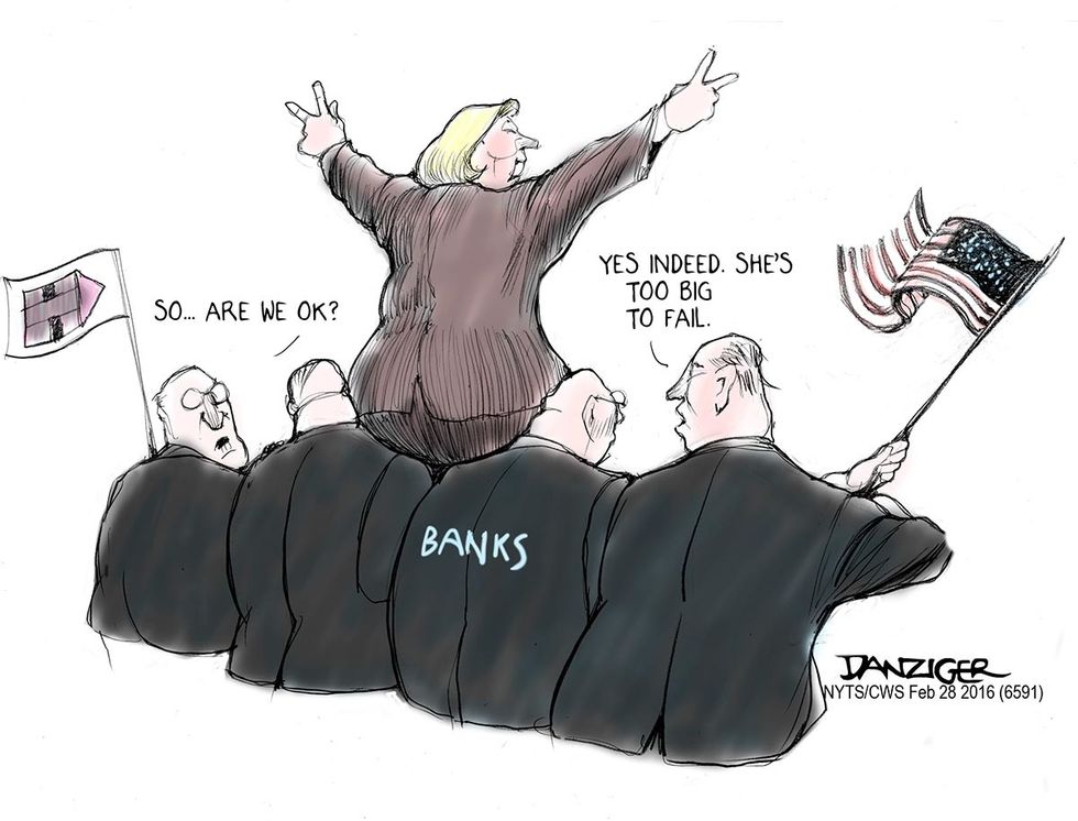 Cartoon: Clinton And The Banks - National Memo
