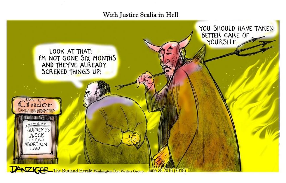 Cartoon: With Justice Scalia In Hell - National Memo