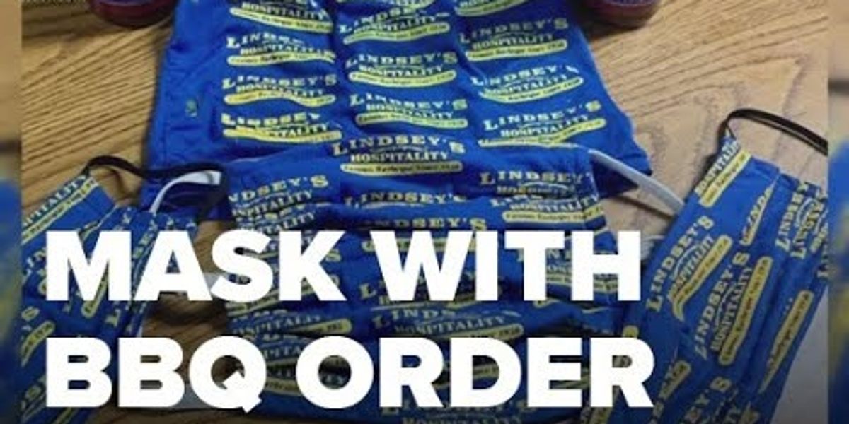 An Arkansas BBQ joint is offering a free mask with each to-go order ...
