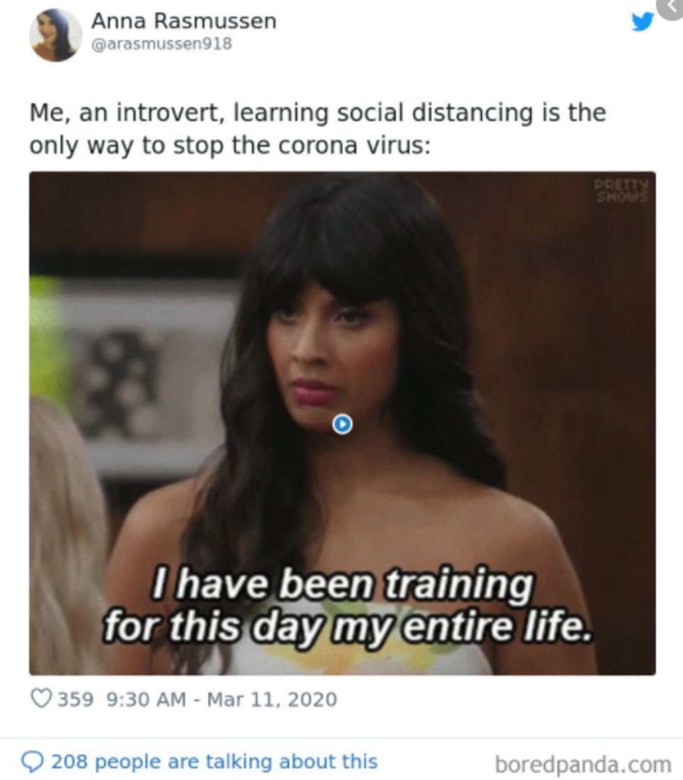 10 Memes Expressing Every Introvert's Opinion On Social Distancing