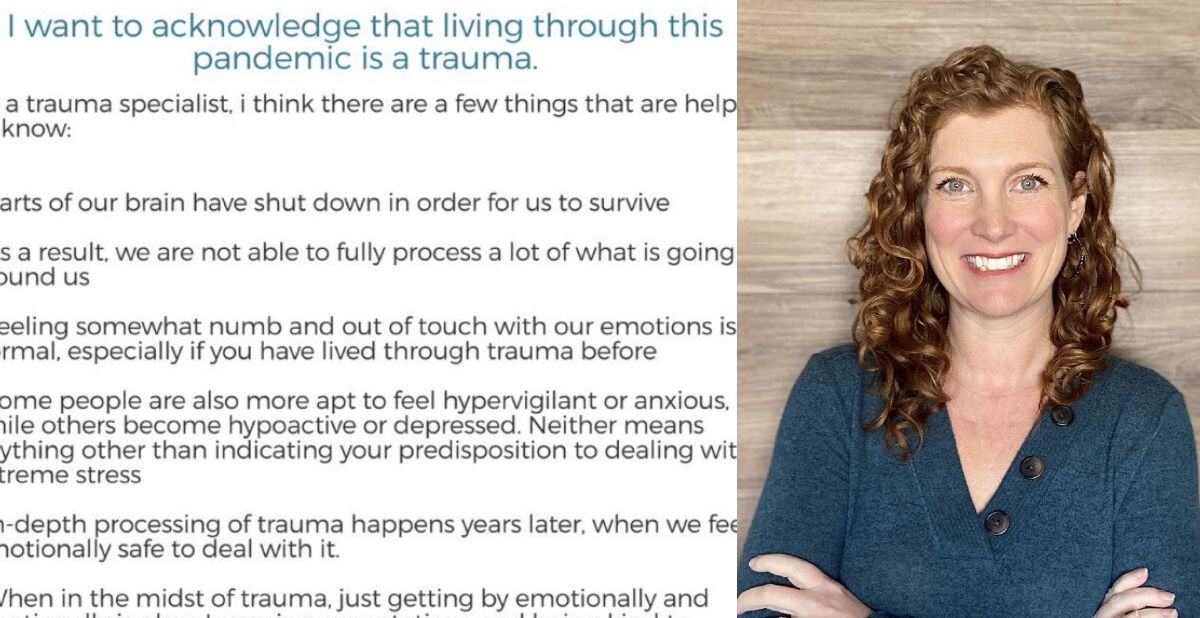 A trauma specialist's open letter outlines some essential truths about ...