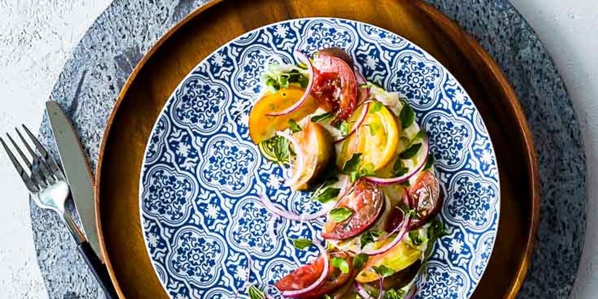 Greek Salad Recipe with Feta Mousse - My Recipe Magic