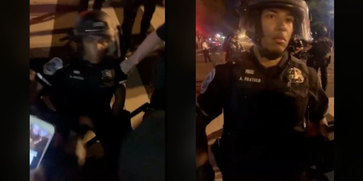 Cops drag kneeling officer to his feet. A visceral reminder of what ...