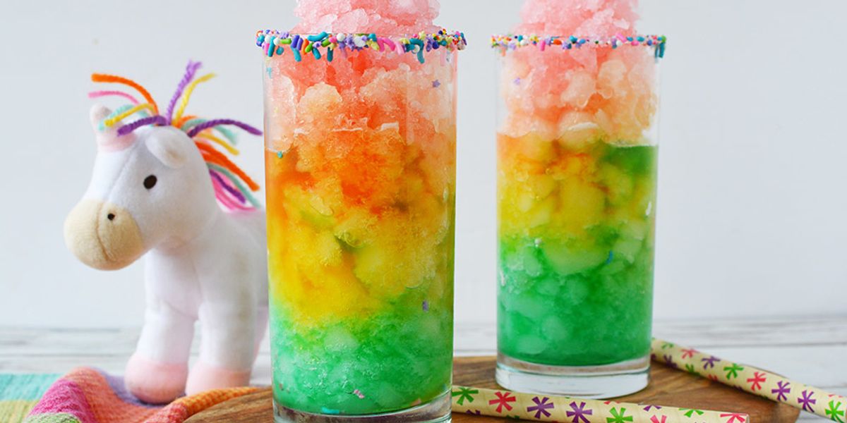 Rainbow unicorn slushy - My Recipe Magic
