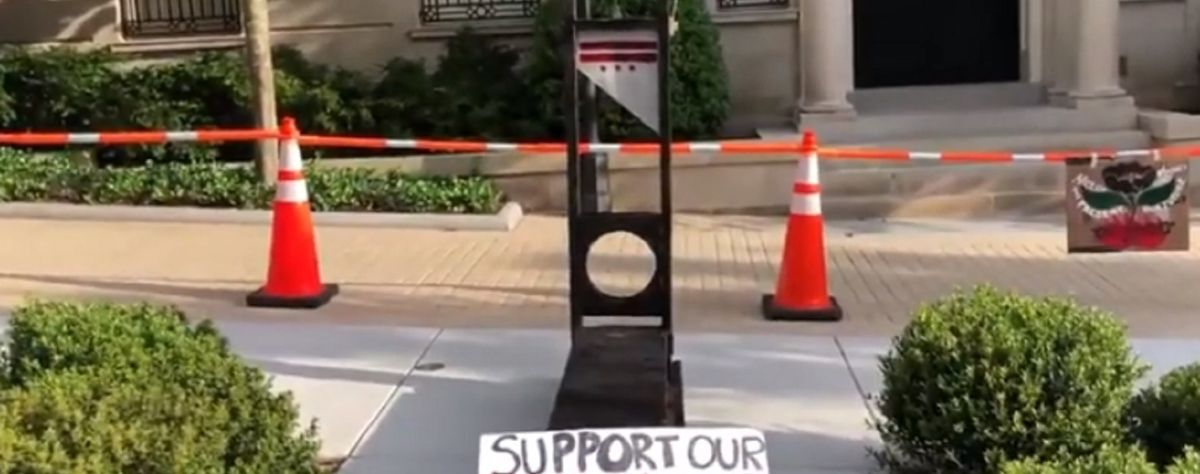 Activists set up guillotine in front of Jeff Bezos' D.C. residence ...
