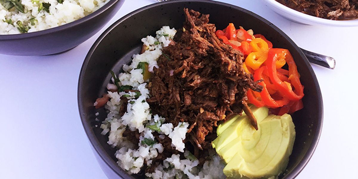 Wagyu Beef Barbacoa Bowls with Cilantro Cauliflower Rice - My Recipe Magic