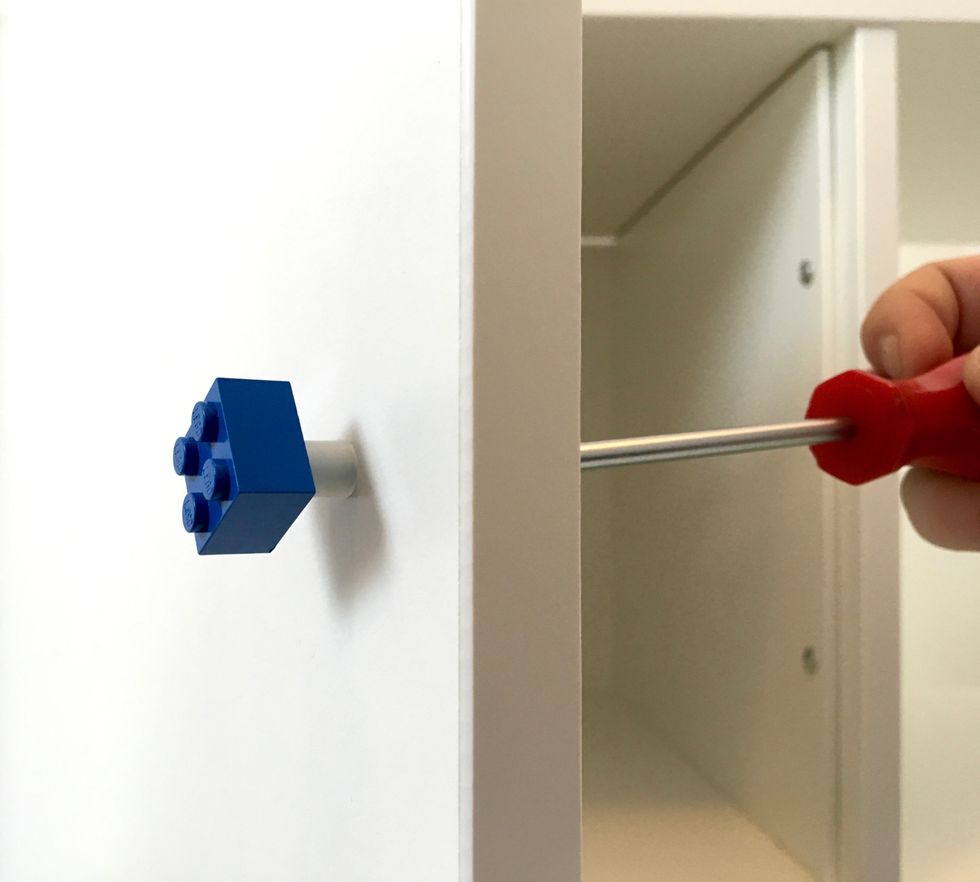 How to use a lego brick as a door (or drawer) knob - B+C Guides