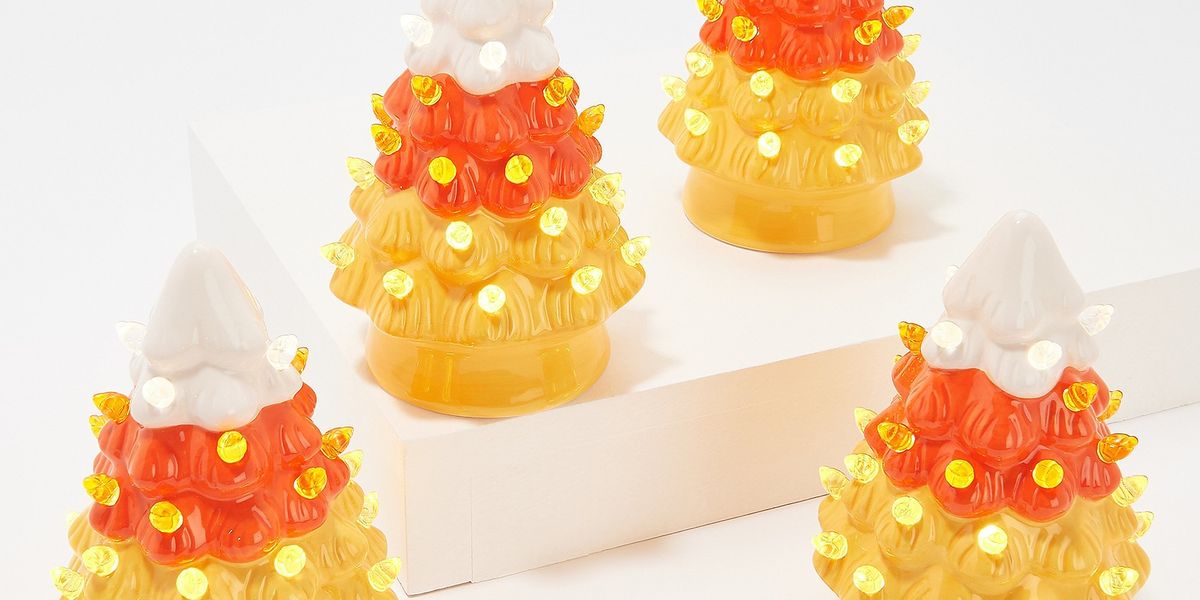 Candy corn ceramic trees are here so you can add a little nostalgia to ...