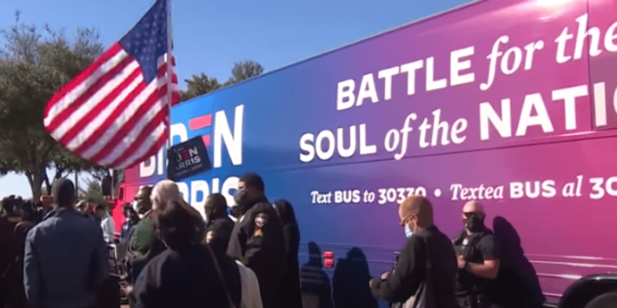 WATCH: ’Trump Train’ Vehicles Ambush Biden Bus On Texas Freeway ...