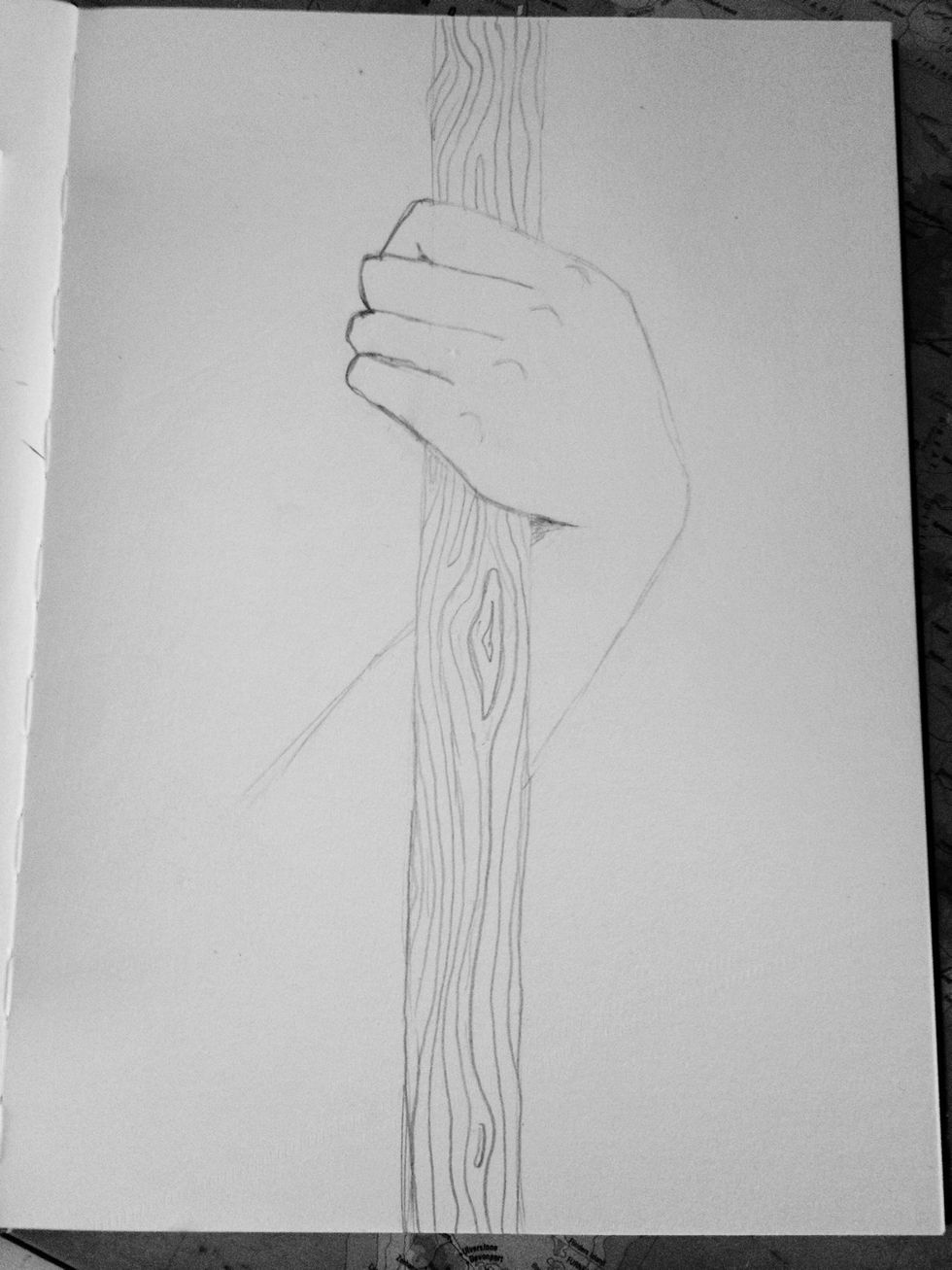 How to draw a hand holding a staff - B+C Guides